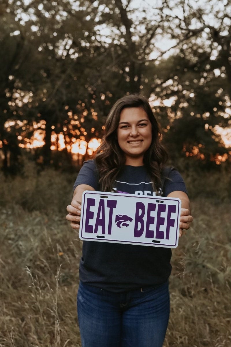 Metal Eat Beef License Plates | Collegiate Cattlewomen
